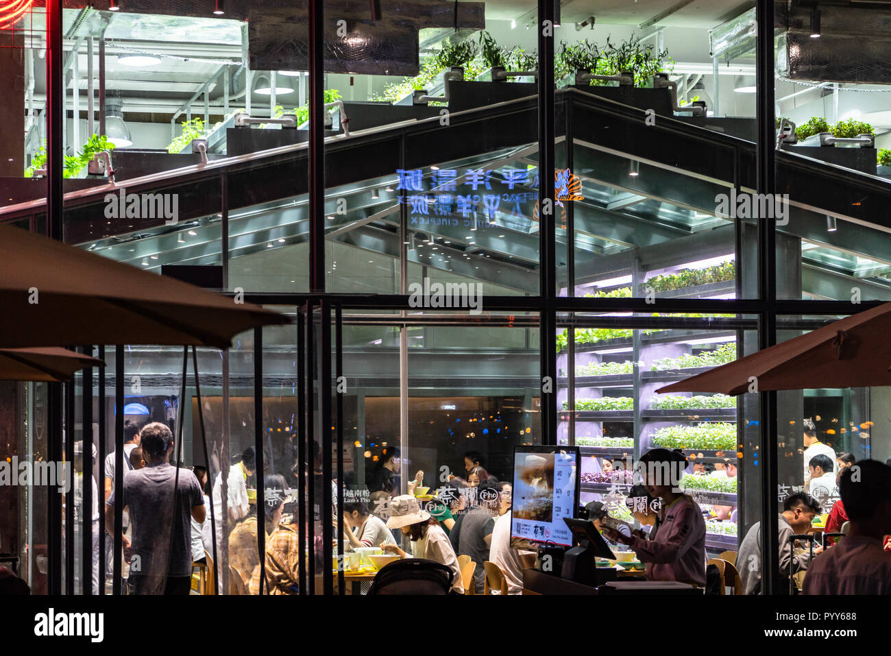 Greenhouse restaurant in China Stock Photo - Alamy