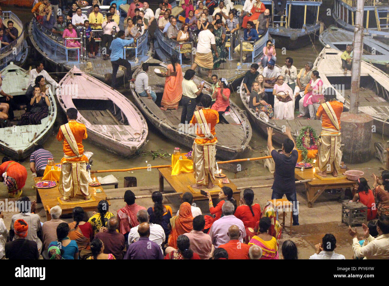 The staffs are inviting the tourists and pilgrims to get involved into ...