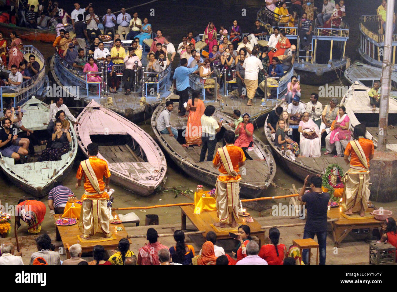 The staffs are inviting the tourists and pilgrims to get involved into ...