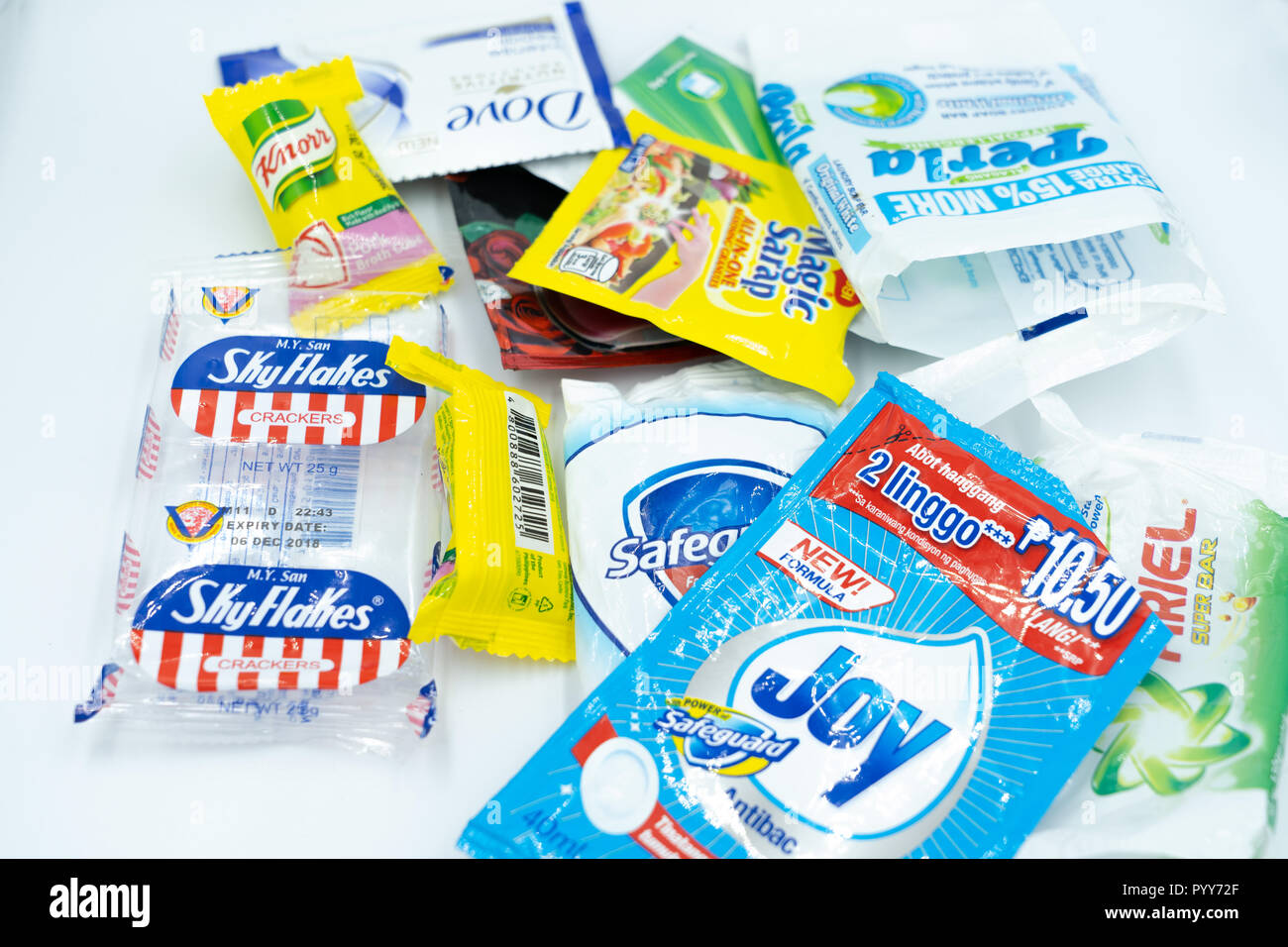 Concept image of plastic pollution highlighting the problem of single ...