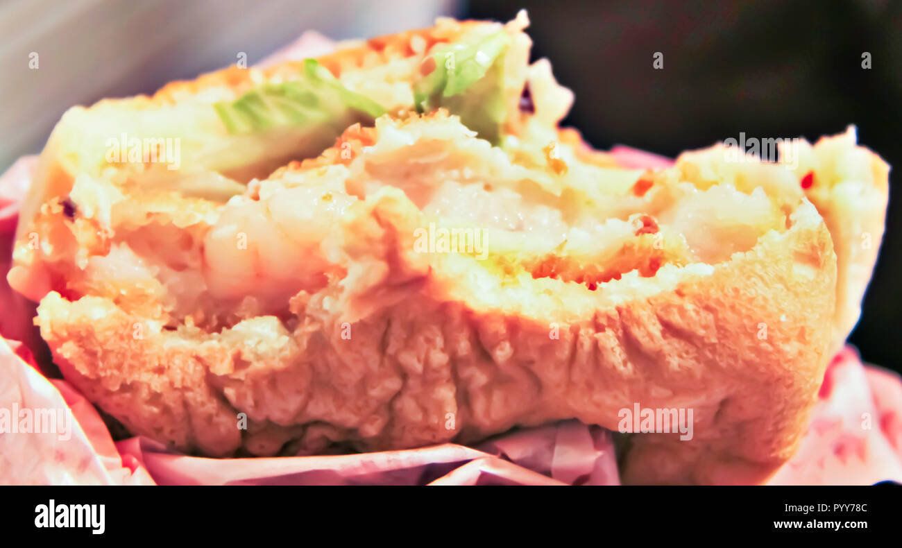 Shrimp burger in Japan fast-food outlet Stock Photo - Alamy
