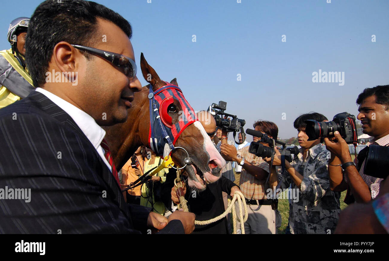 Winning horse at Mahalaxmi Race Course, Mumbai, Maharashtra, India ...