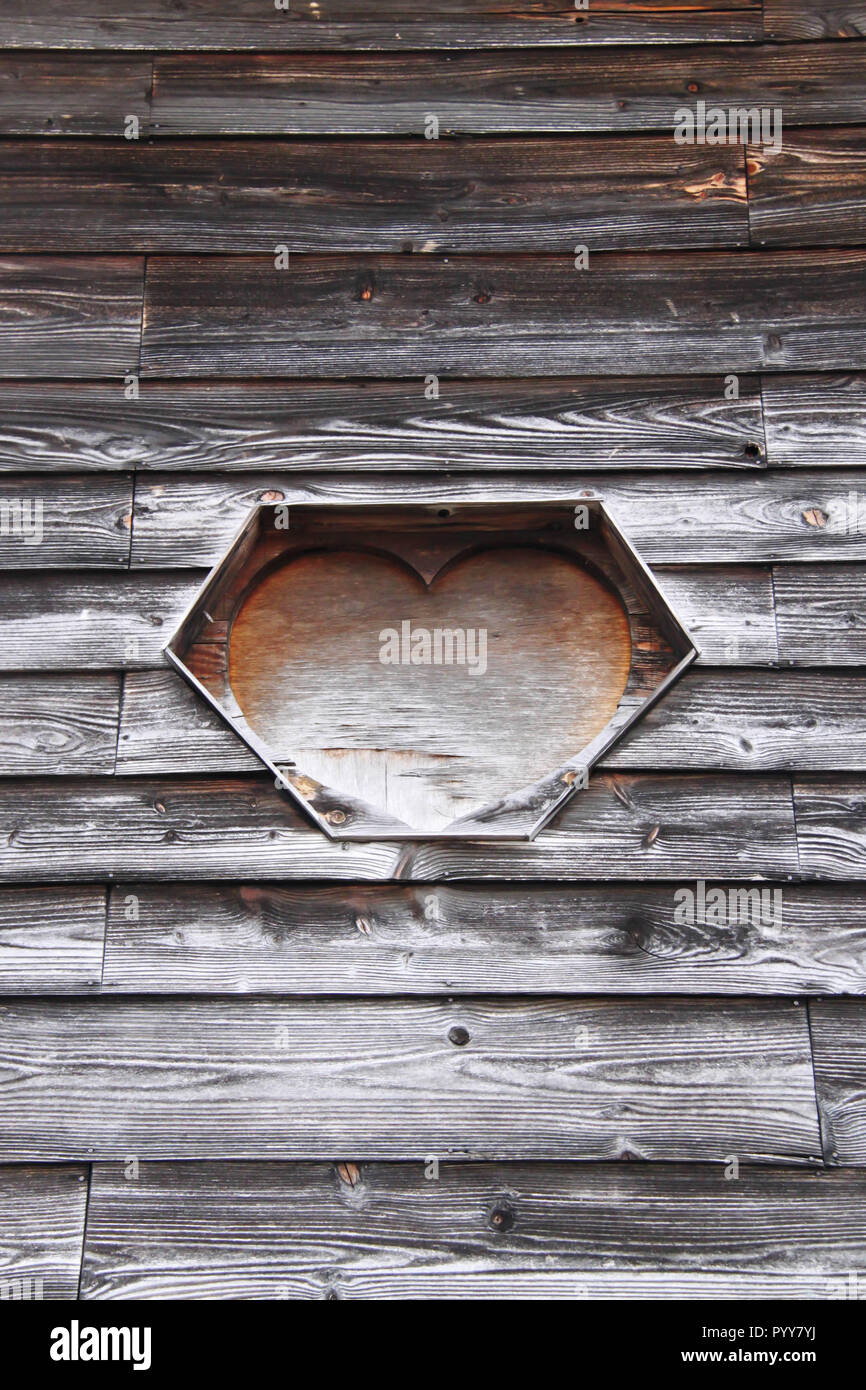 Hexagon shape window outlet on a house in Shirakawago Village Stock ...