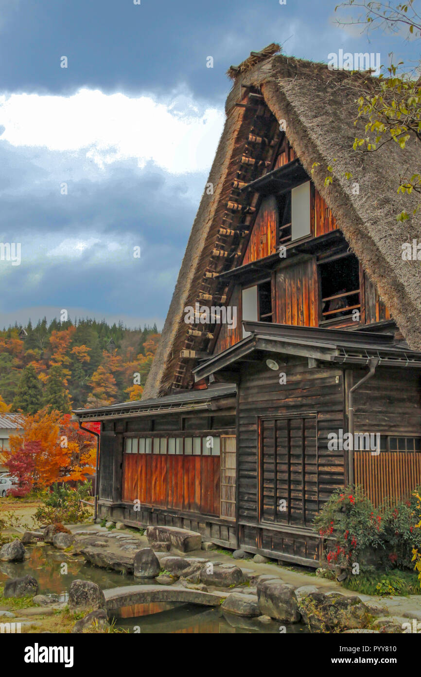 Gassho house in Shirakawago Village Stock Photo - Alamy