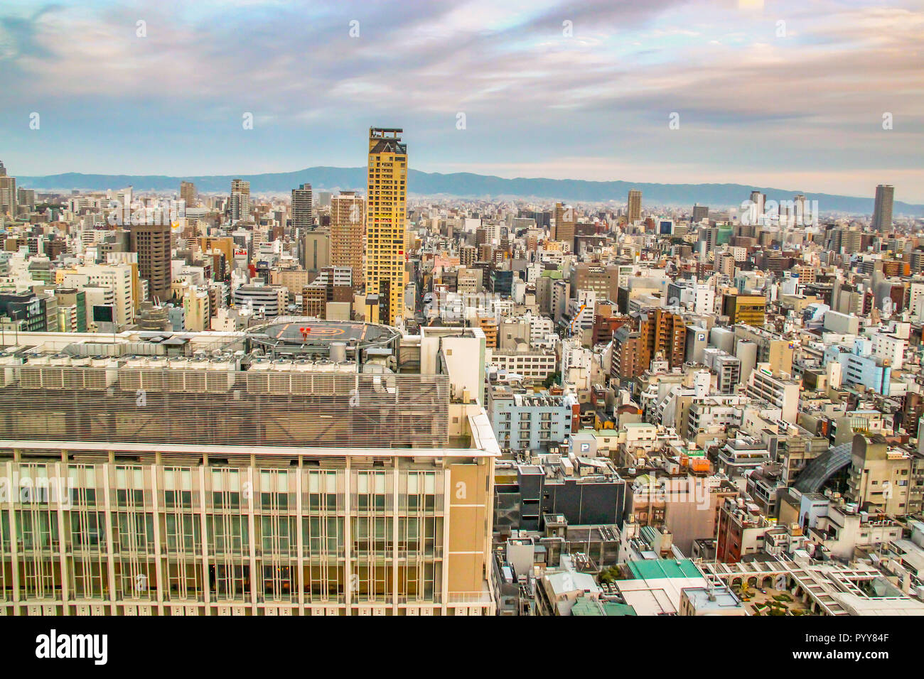 Osaka, Japan - 2010: Ariel view of Osaka during daytime Stock Photo - Alamy