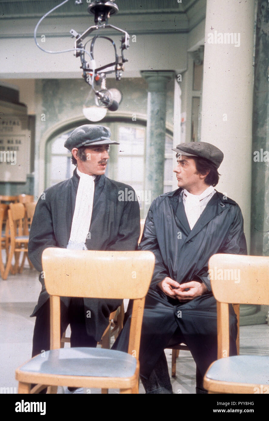 PETER COOK (left) and Dudley Moore on their BBC TV comedy series Not ...