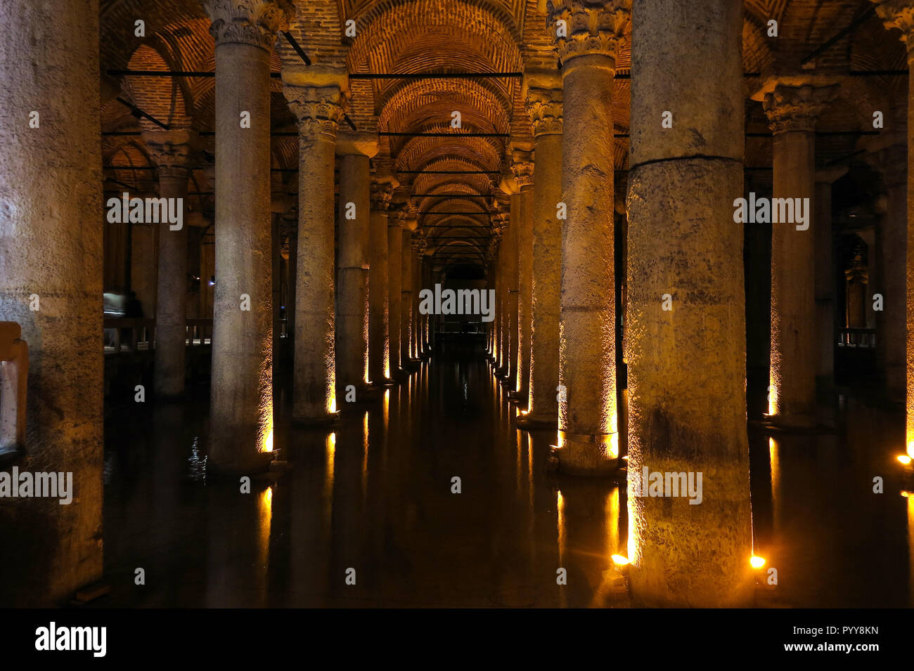 The Basilica Cistern - underground water reservoir build by Emperor ...