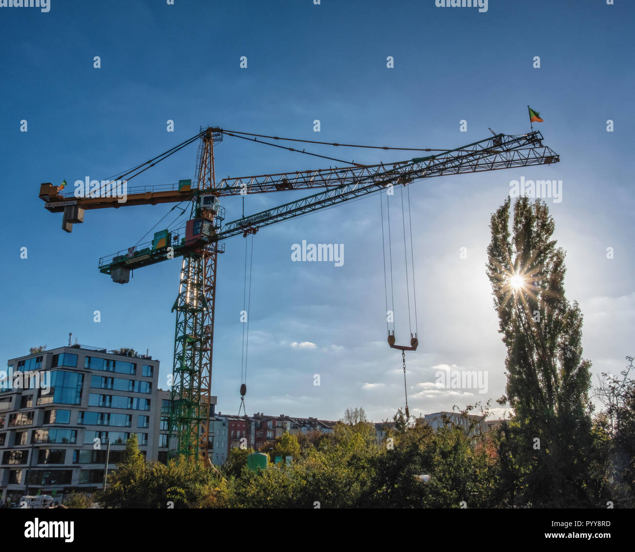 Berlin Mauer Park. The entry point for a tunnel-boring machine that is ...