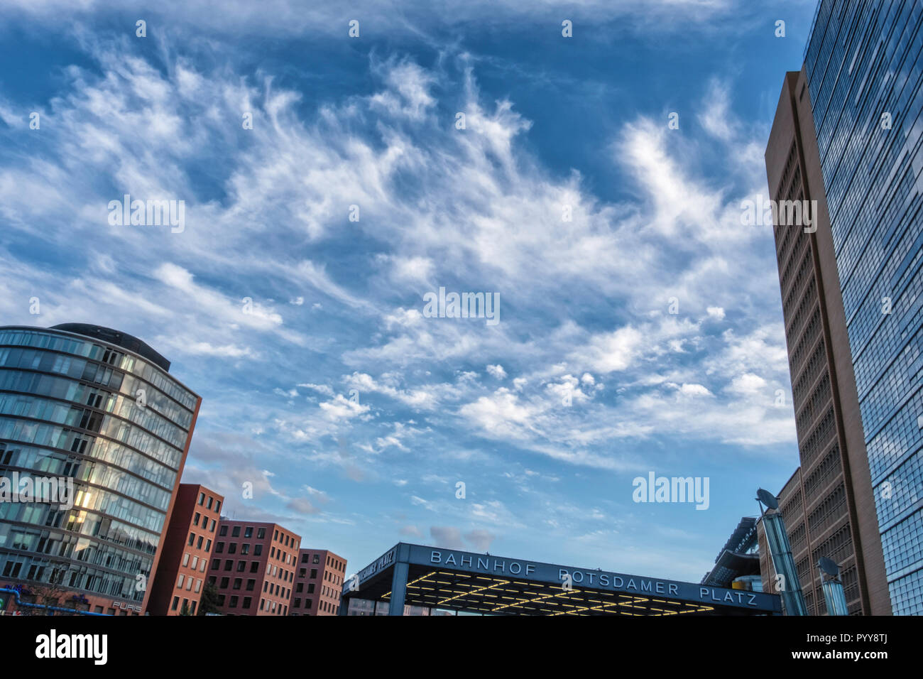 Berlin-Mitte,Berlin Modern skyscaper buildings at Potsdamer Platz and ...