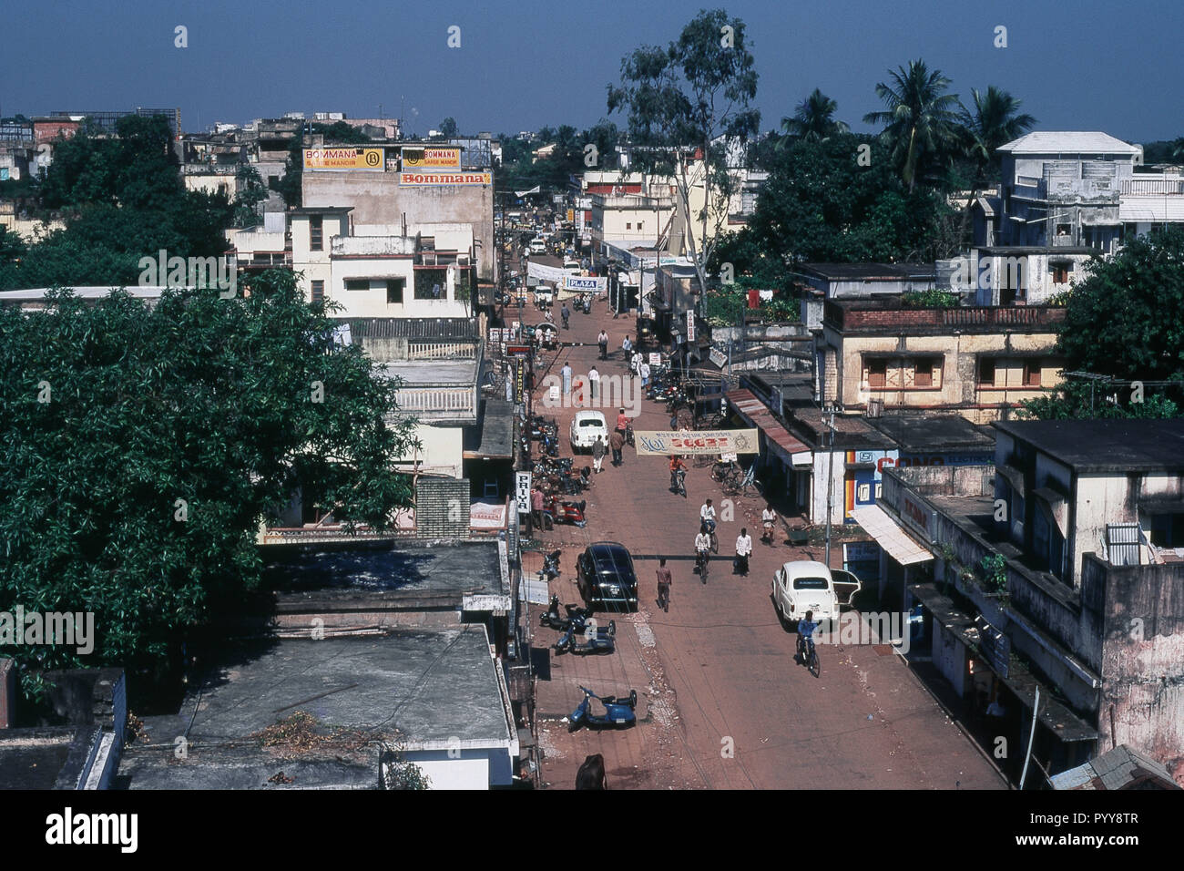 Aerial view of street, Bhubaneswar city, Orissa, India, Asia Stock ...