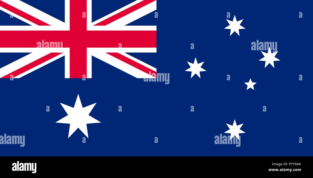 Simple flag of Australia. Correct size, proportion, colors Stock Vector ...