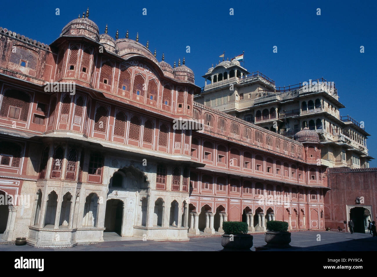 Decorated facade of Chandra Mahal, City Palace, Jaipur, Rajasthan ...