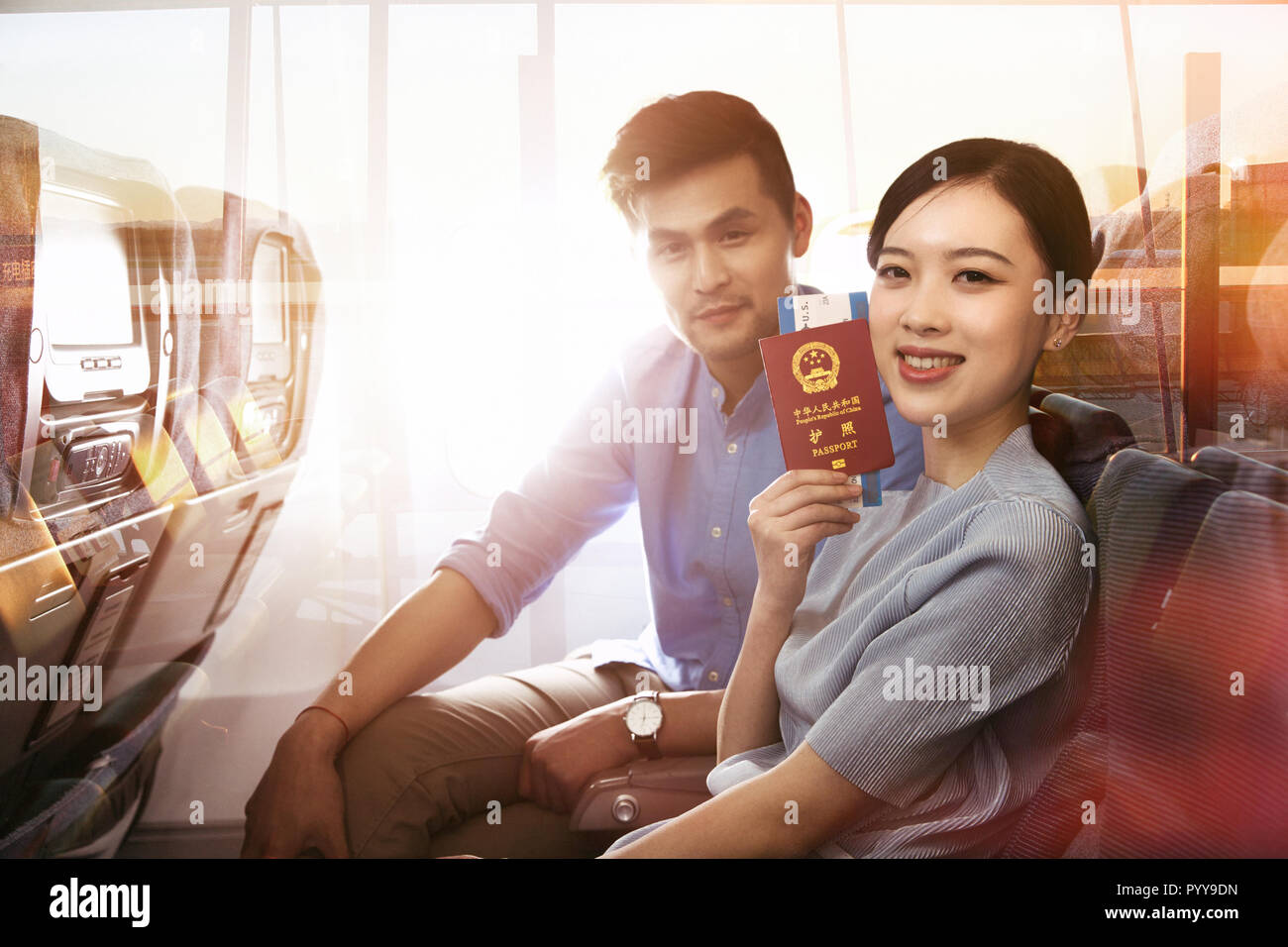 Couple airplane ticket hi-res stock photography and images - Alamy