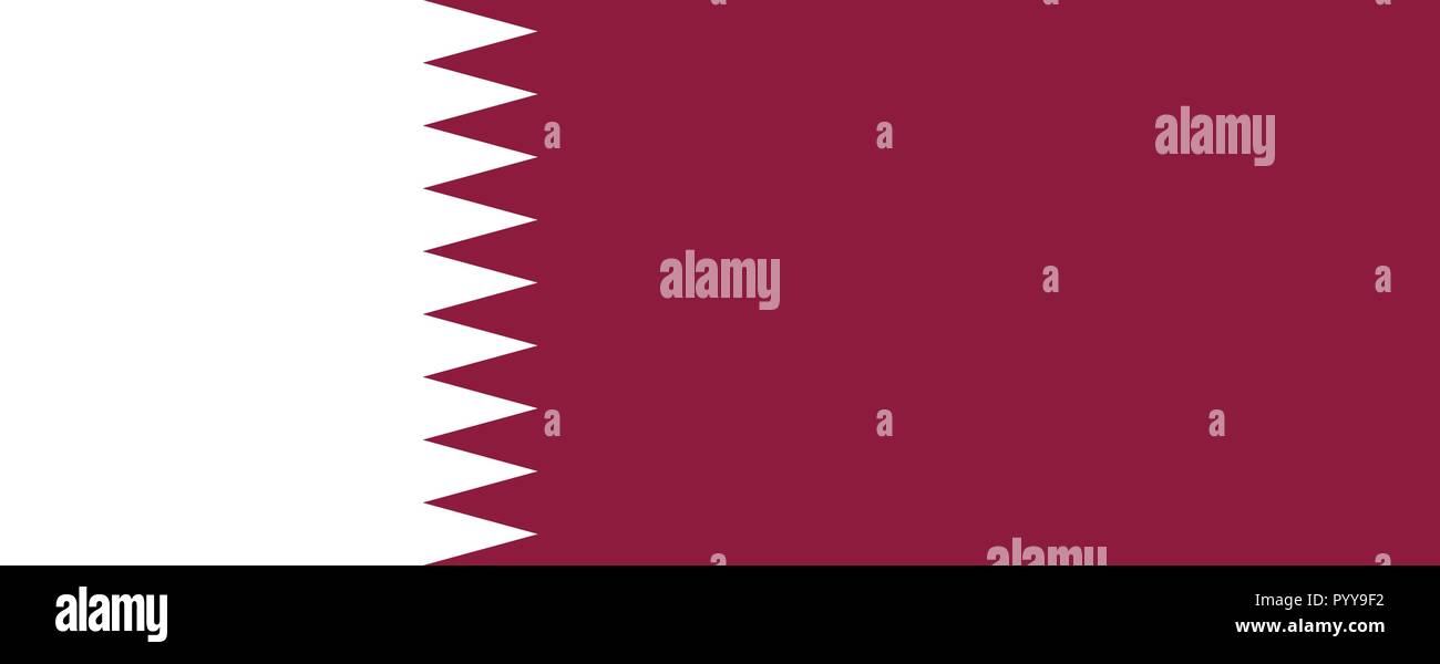 Simple flag of Qatar. Correct size, proportion, colors Stock Vector ...