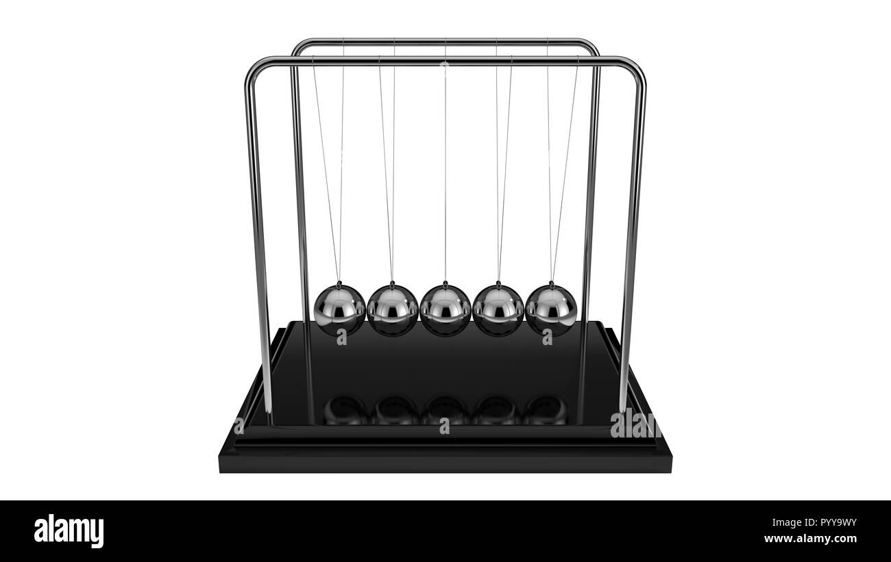 Newtons cradle and movement Cut Out Stock Images & Pictures - Alamy