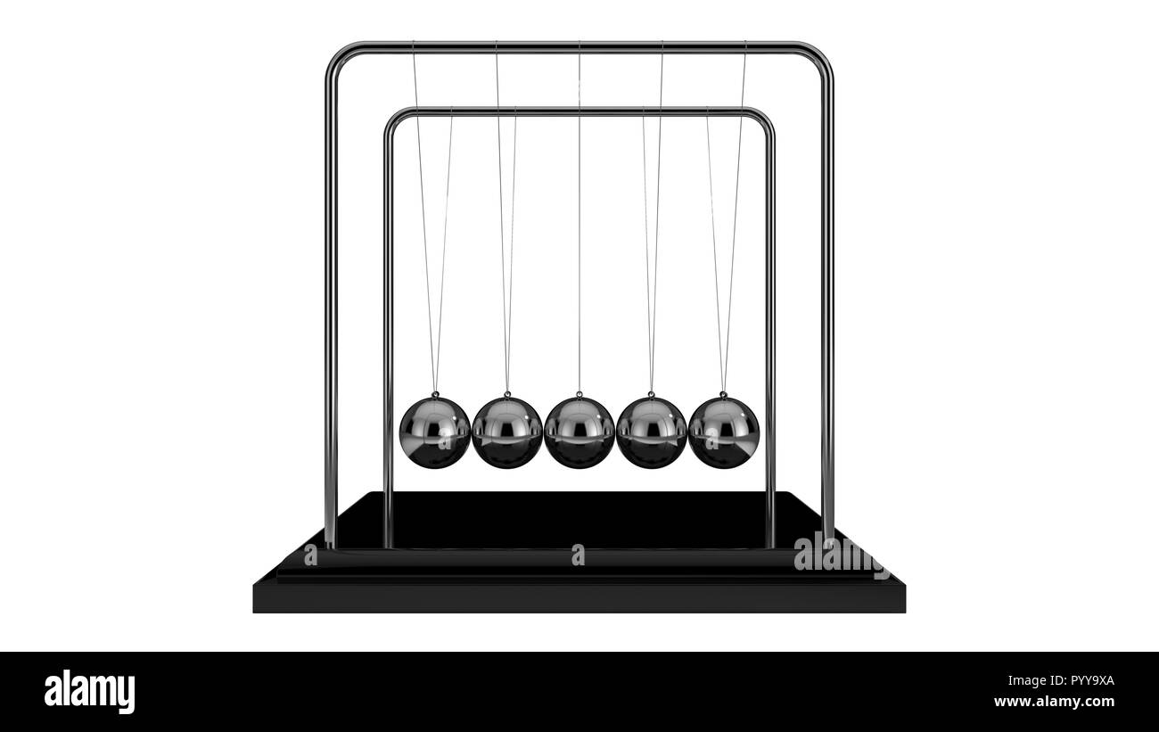 Newtons cradle physics Cut Out Stock Images & Pictures - Alamy