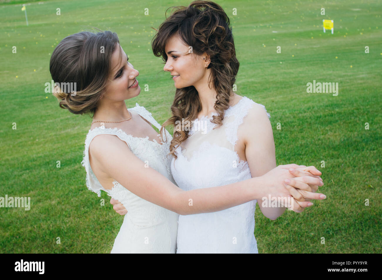Smiling lesbians hi-res stock photography and images - Alamy
