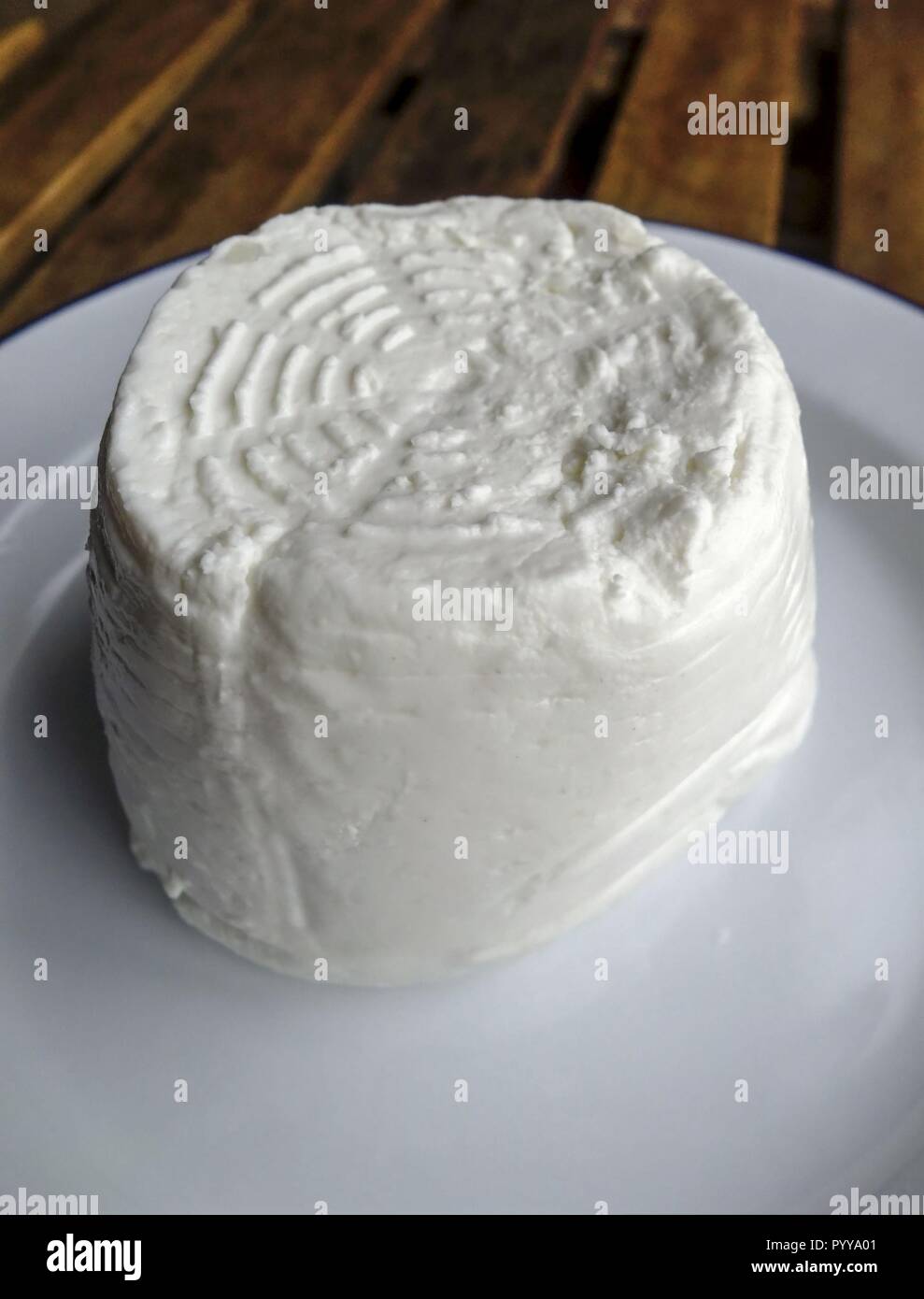 Greek Cuisine. Fresh Soft Cheese from Crete. Anthotiros - Mizithra ...
