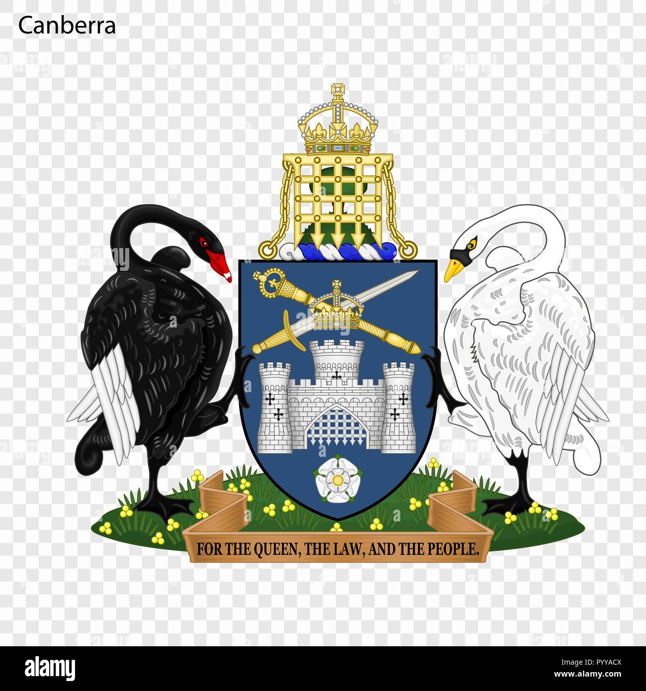 Emblem of Canberra. City of Australia. Vector illustration Stock Vector ...