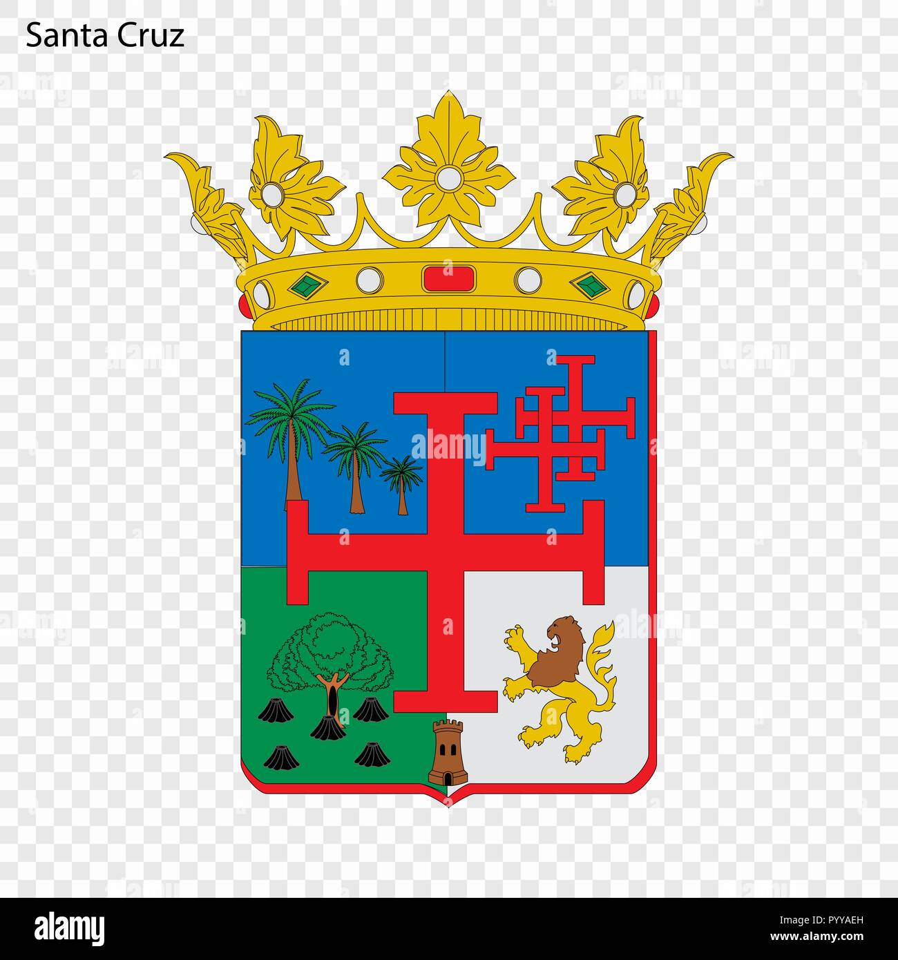 Emblem of Santa Cruz. City of Bolivia. Vector illustration Stock Vector ...