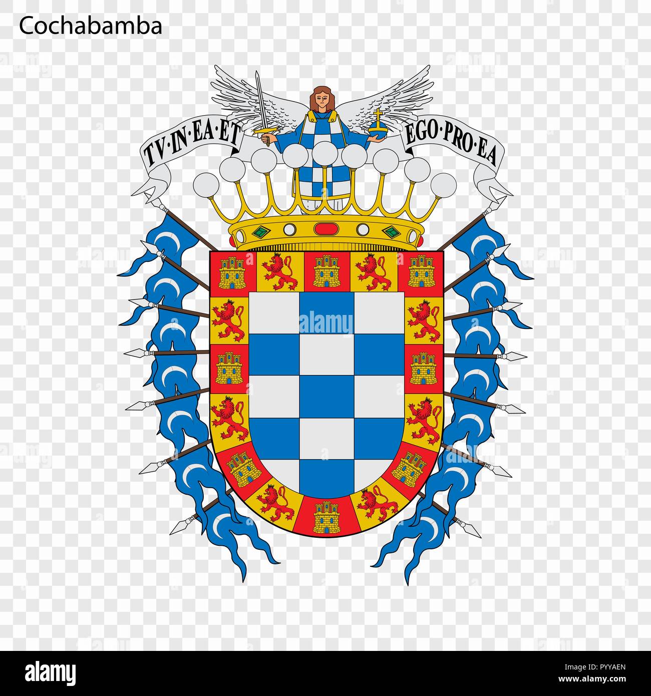 Emblem of Cochabamba. City of Bolivia. Vector illustration Stock Vector ...