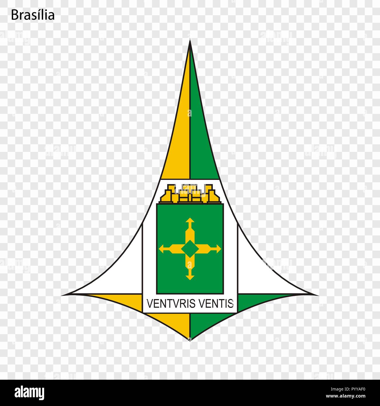 Emblem of Brasilia. City of Brazil. Vector illustration Stock Vector ...