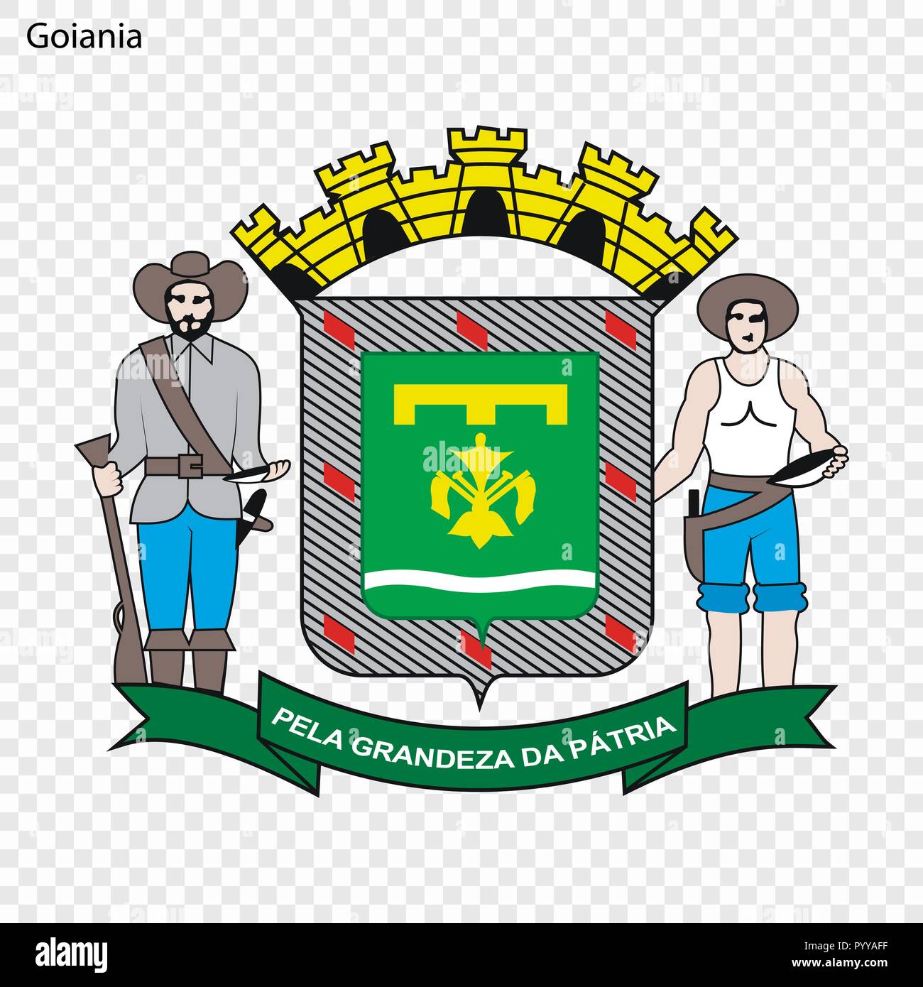 Emblem of Goiania. City of Brazil. Vector illustration Stock Vector ...