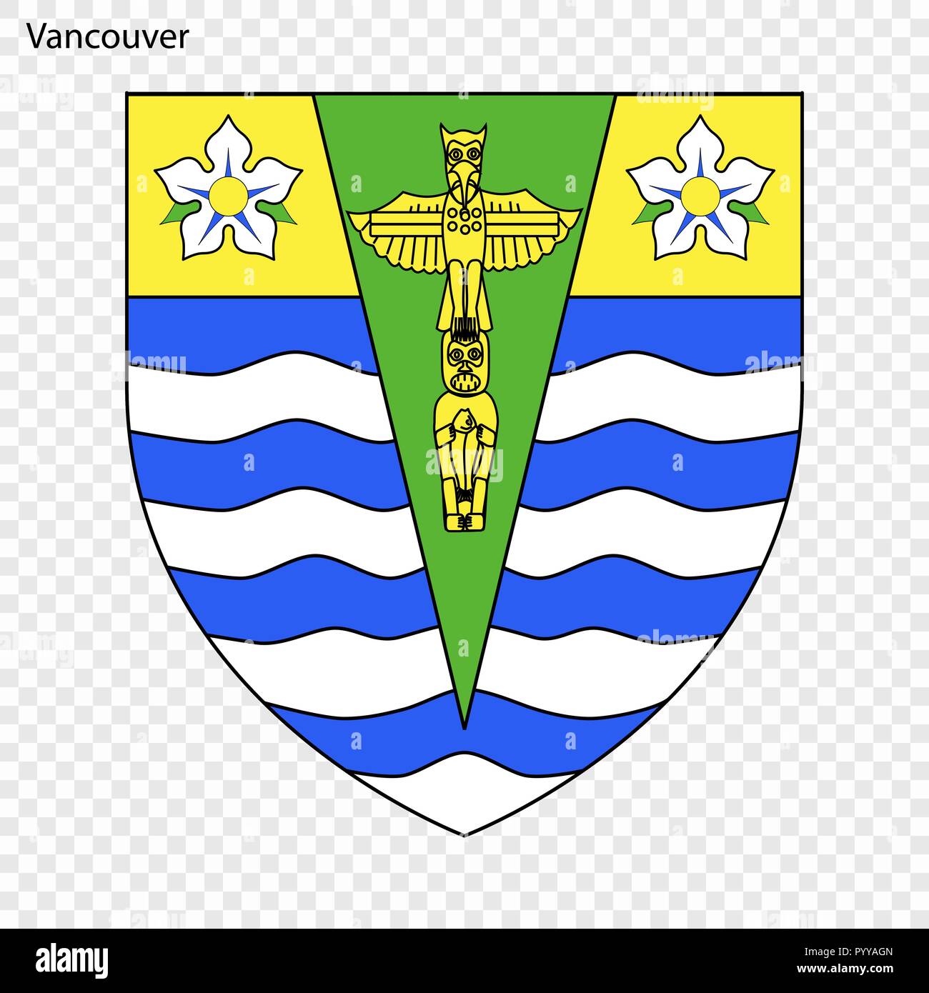 Emblem of Vancouver. City of Canada. Vector illustration Stock Vector ...