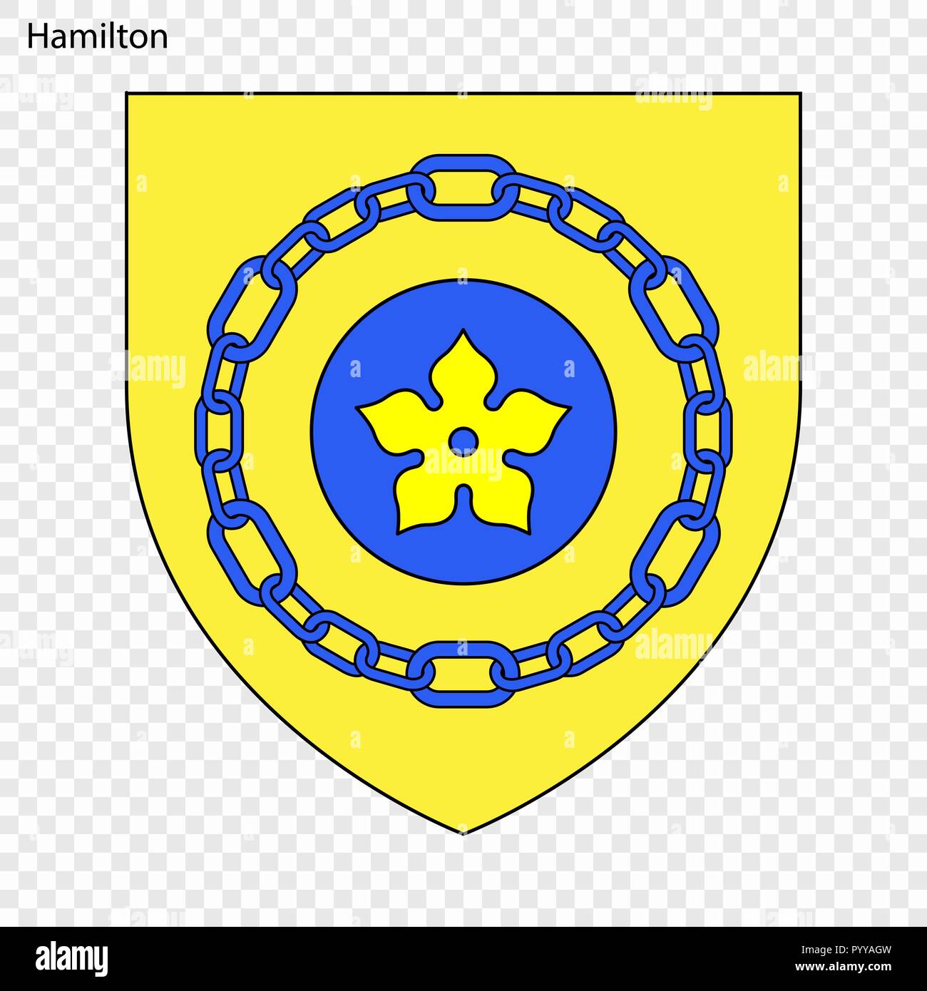 Emblem of Hamilton. City of Canada. Vector illustration Stock Vector ...