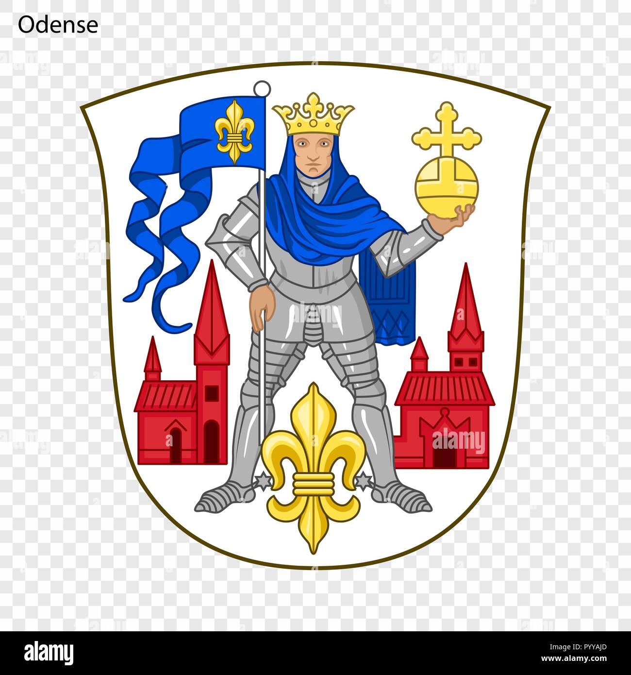 Emblem of Odense. City of Denmark. Vector illustration Stock Vector Image & Art - Alamy
