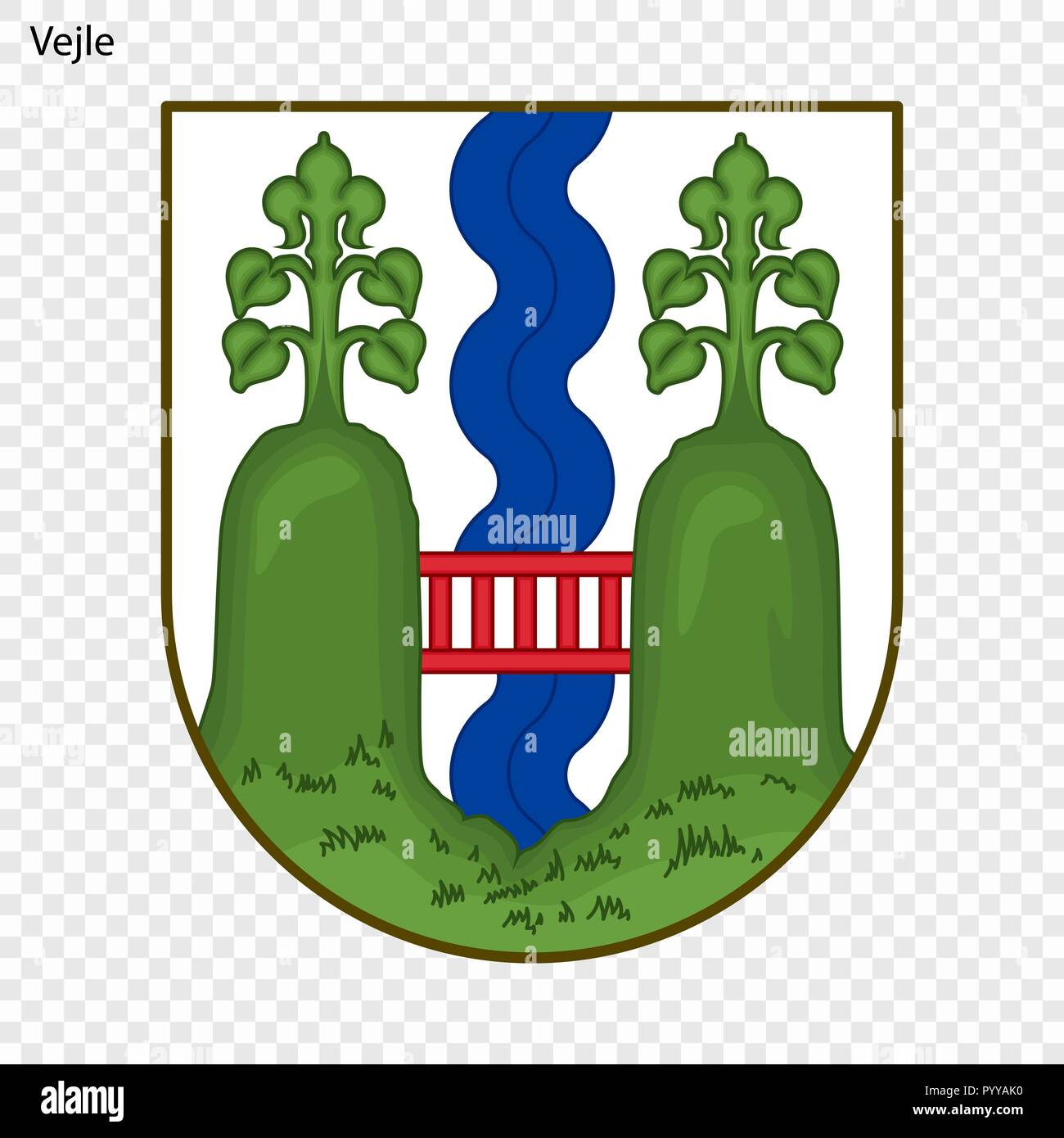 Emblem of Vejle. City of Denmark. Vector illustration Stock Vector Image & Art - Alamy
