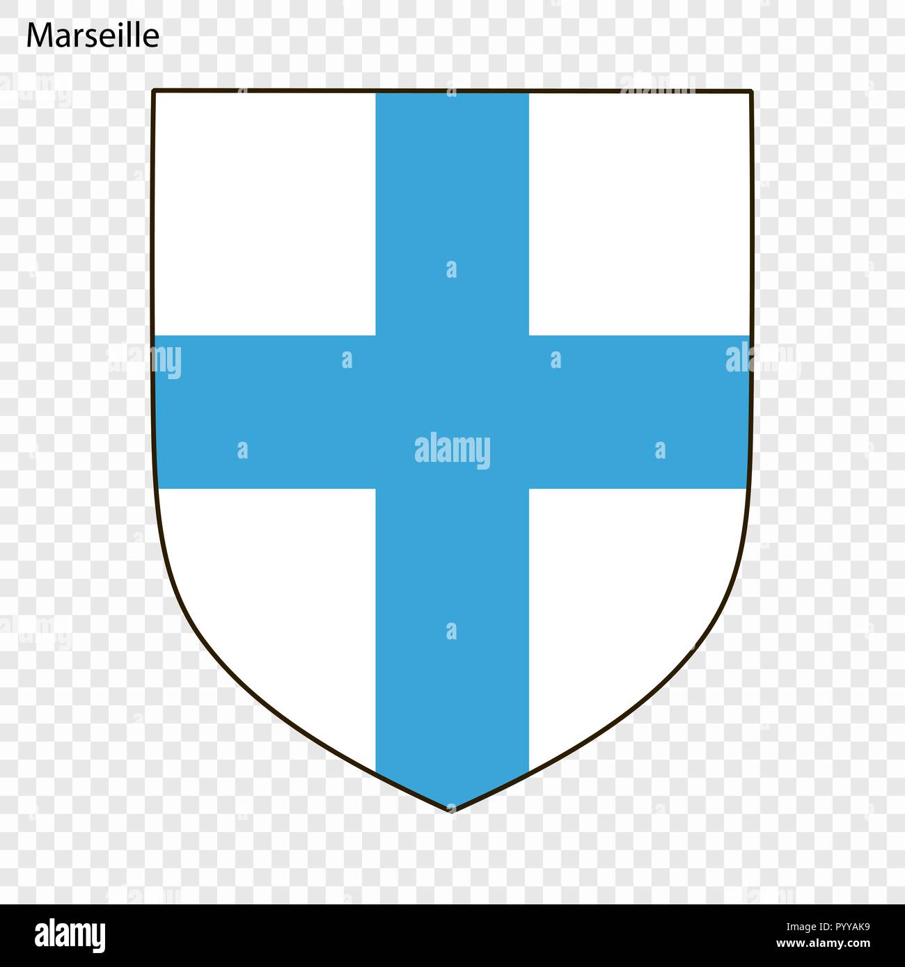 Emblem of Marseille. City of France. Vector illustration Stock Vector ...
