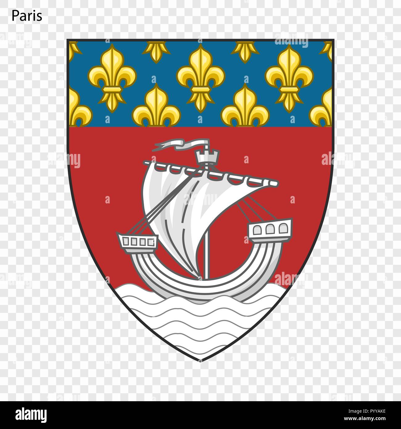 Emblem of Paris. City of France. Vector illustration Stock Vector Image ...