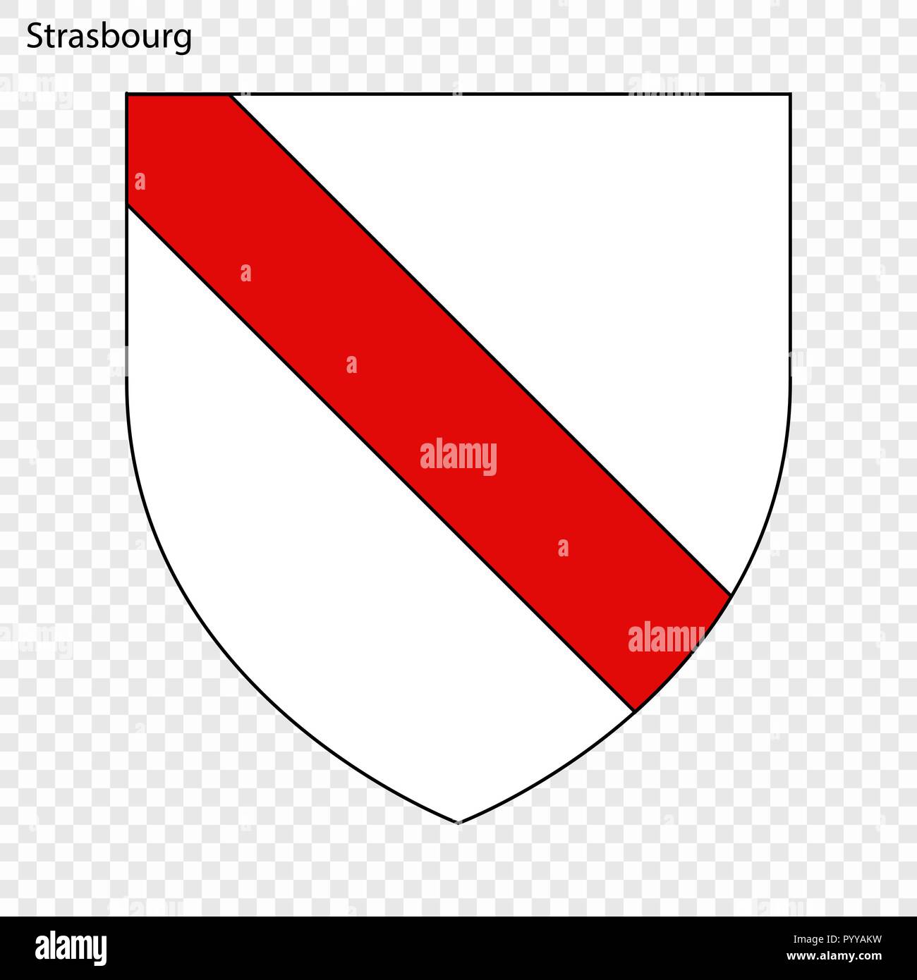Emblem of Strasbourg. City of France. Vector illustration Stock Vector ...