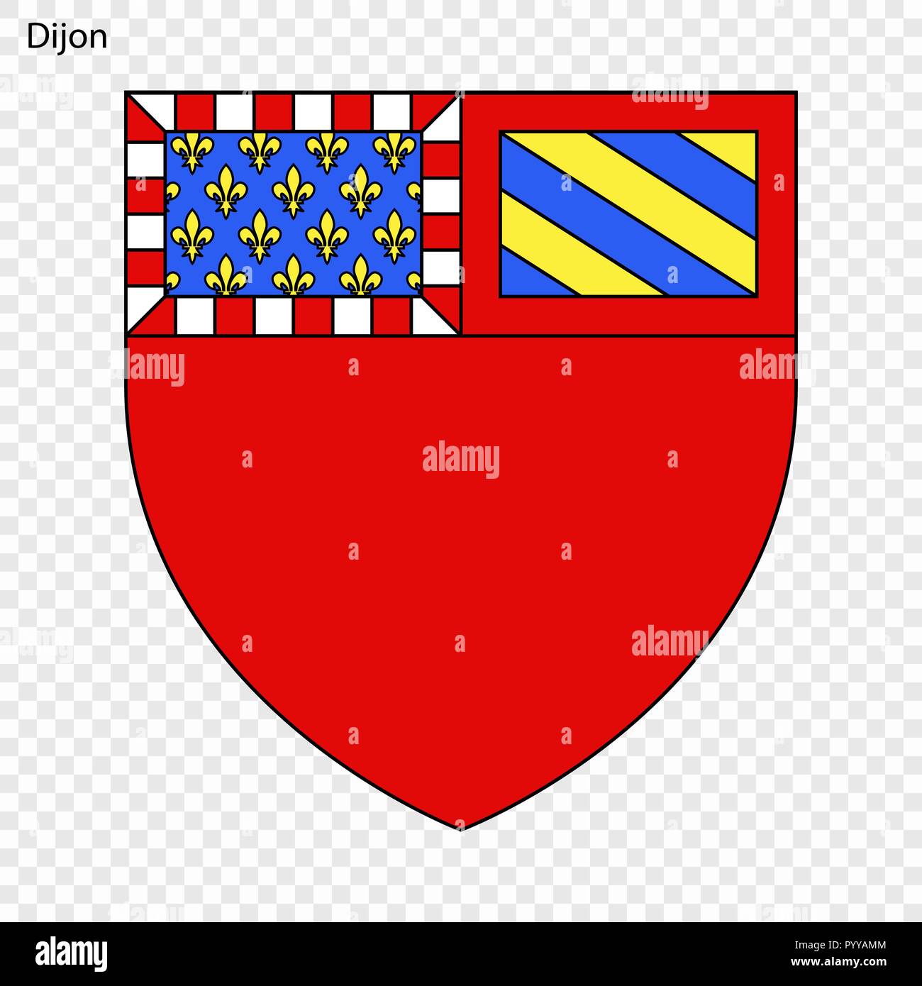 Emblem of Dijon. City of France. Vector illustration Stock Vector Image ...