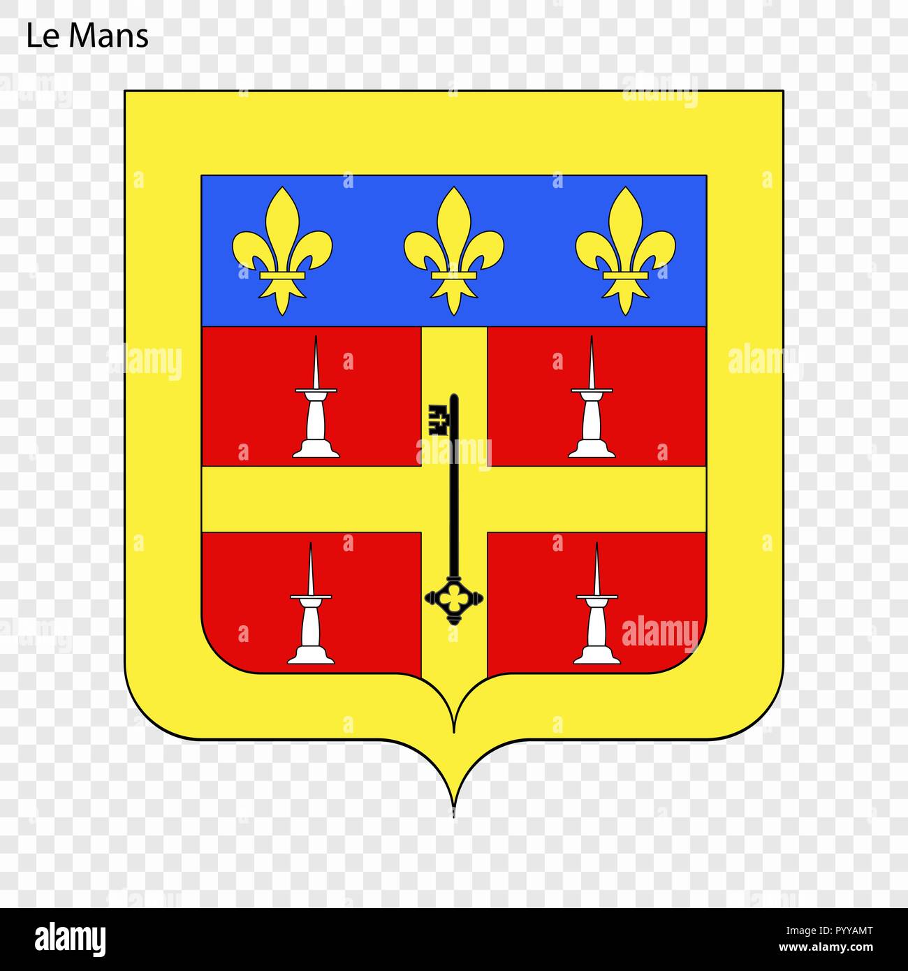 Emblem of Le Mans. City of France. Vector illustration Stock Vector ...