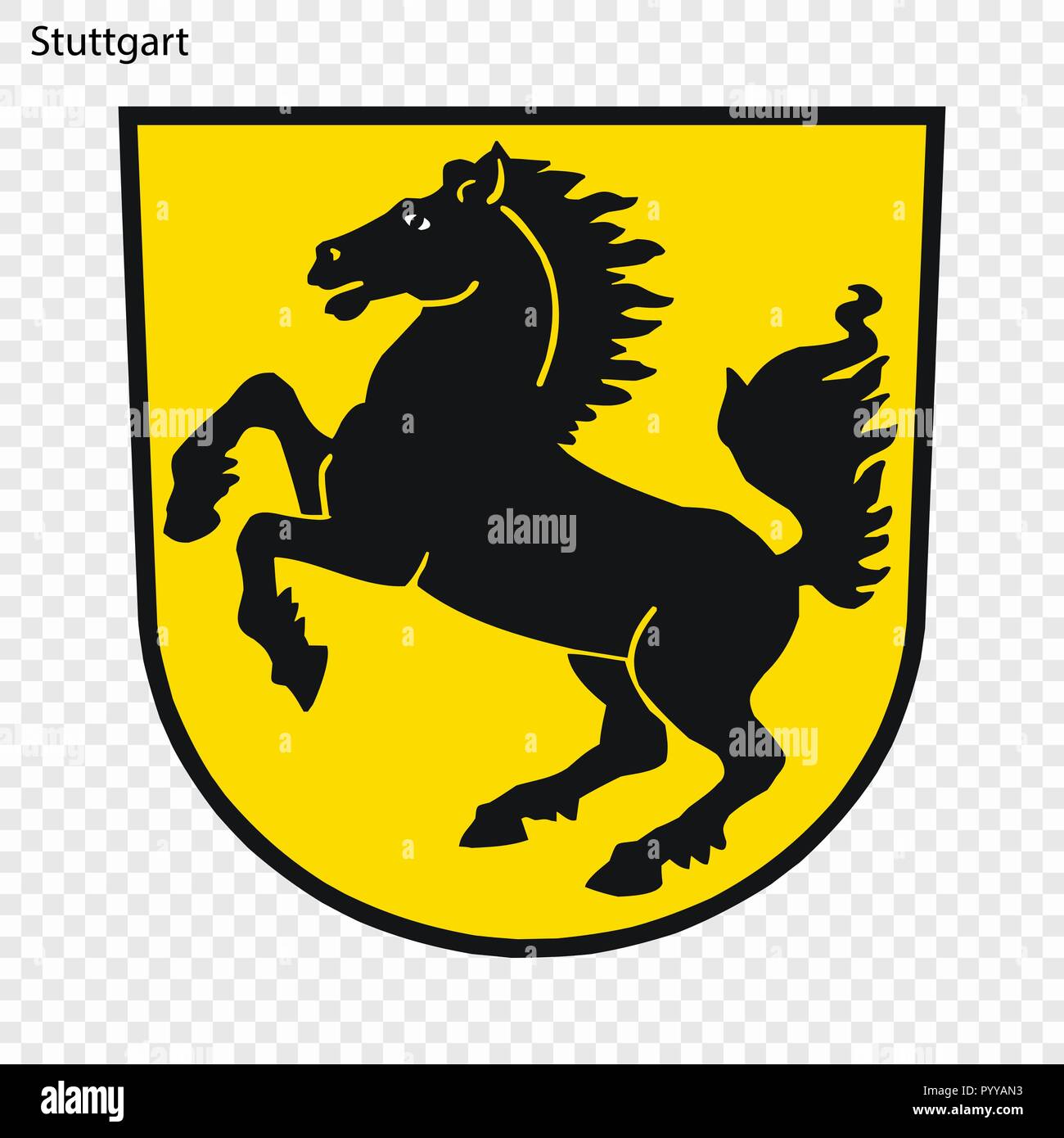 Emblem of Stuttgart. City of Germany. Vector illustration Stock Vector ...