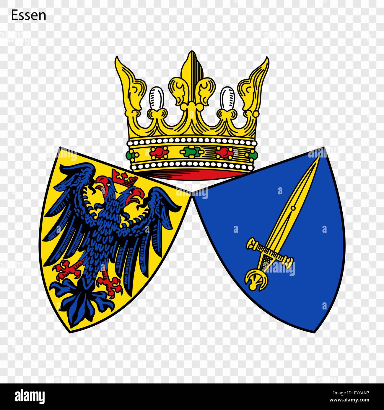Emblem of Essen. City of Germany. Vector illustration Stock Vector ...