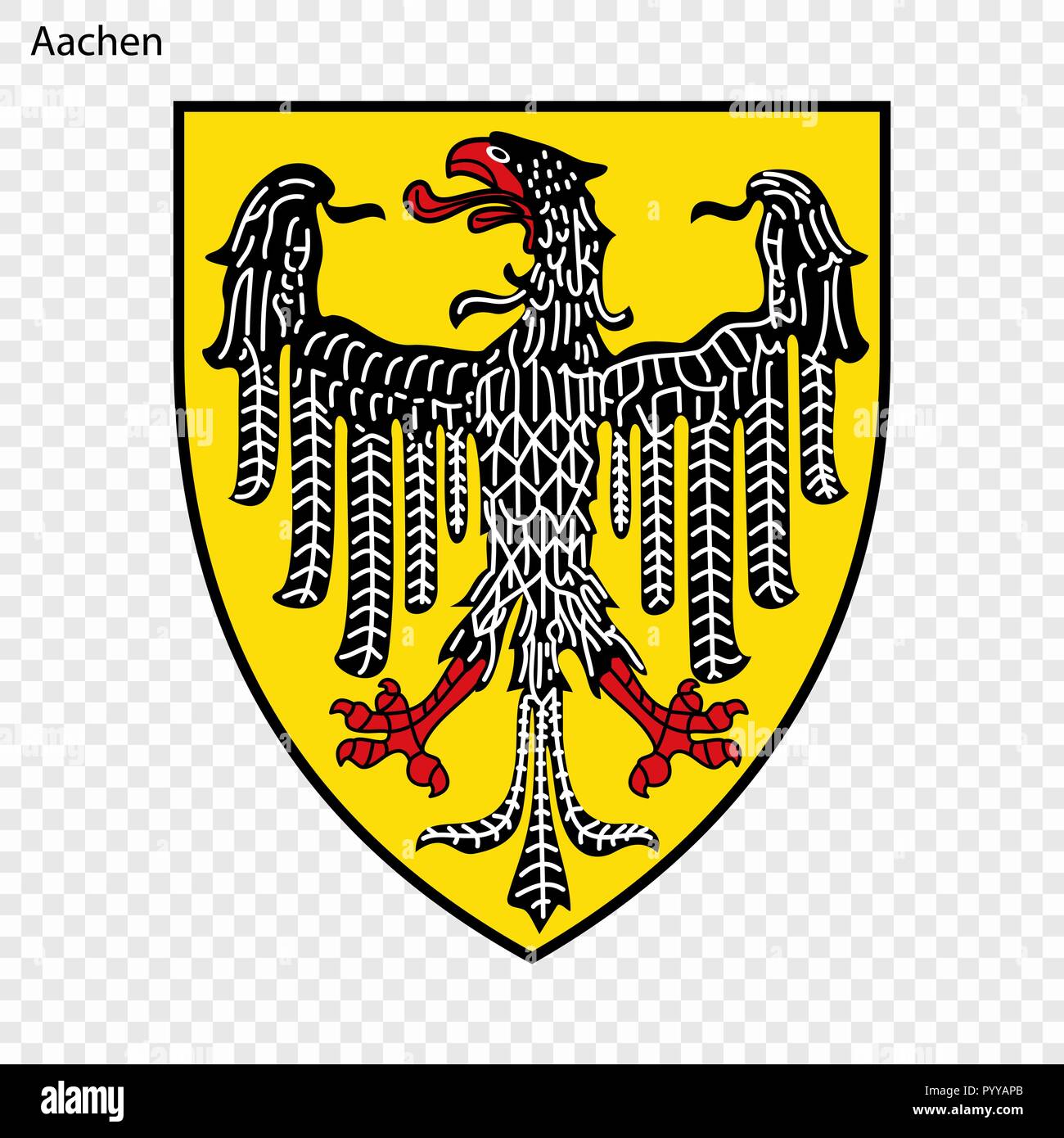 Emblem of Aachen. City of Germany. Vector illustration Stock Vector ...