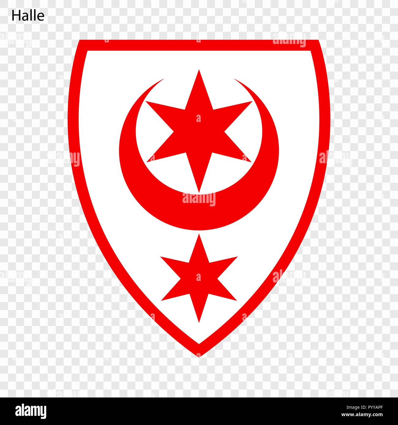 Emblem of Halle. City of Germany. Vector illustration Stock Vector ...