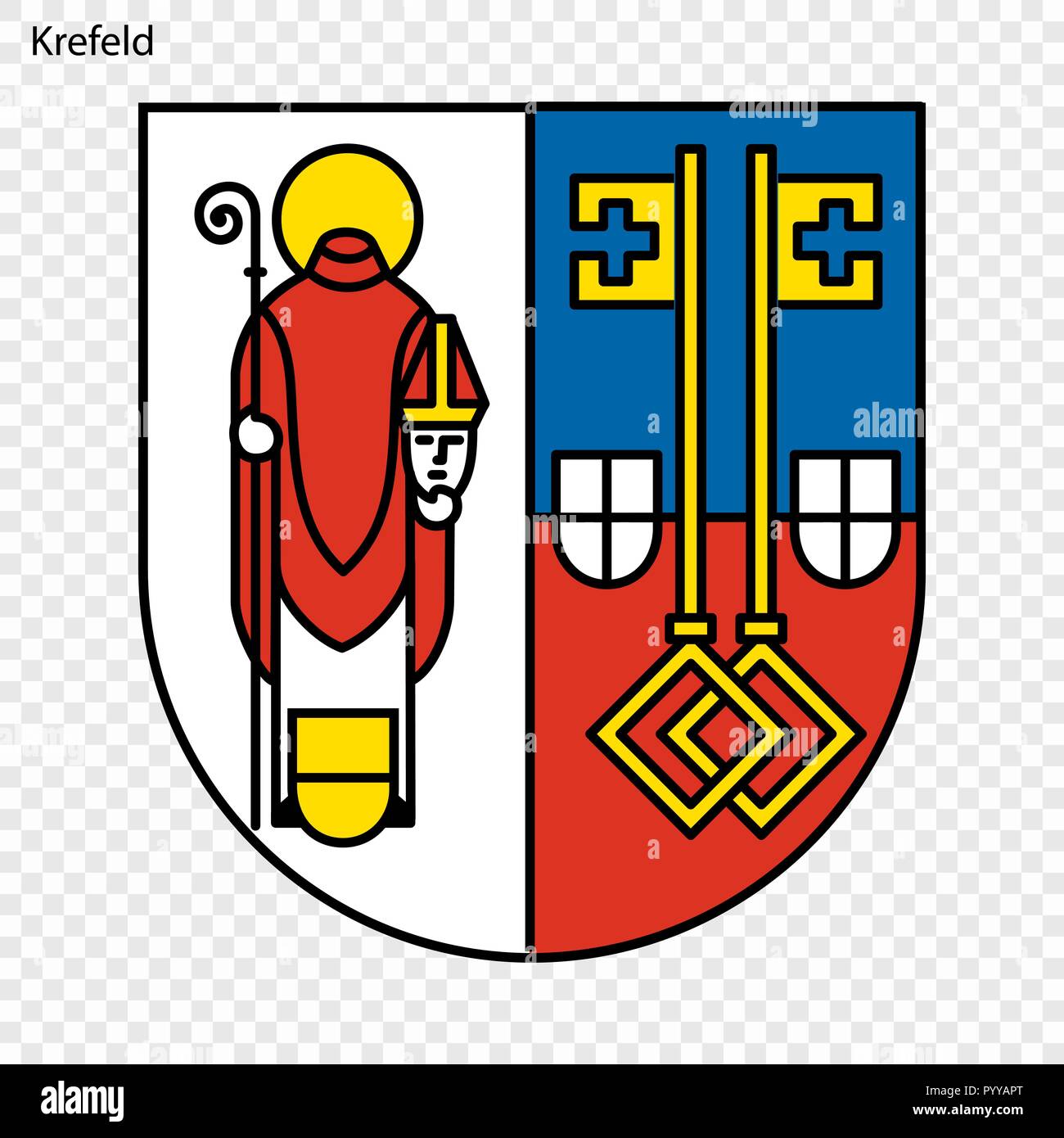 Emblem of Krefeld. City of Germany. Vector illustration Stock Vector ...