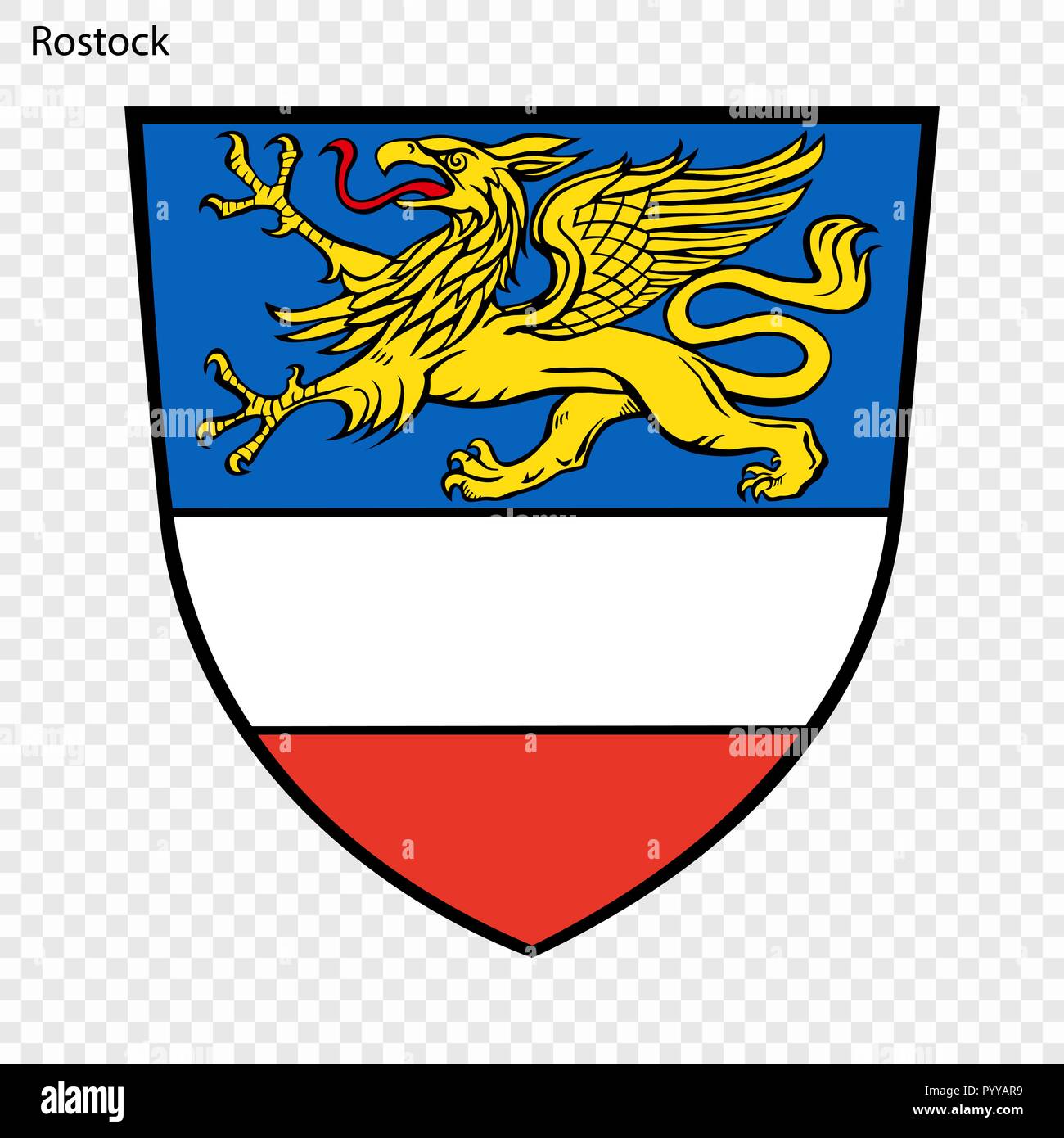 Emblem of Rostock. City of Germany. Vector illustration Stock Vector ...