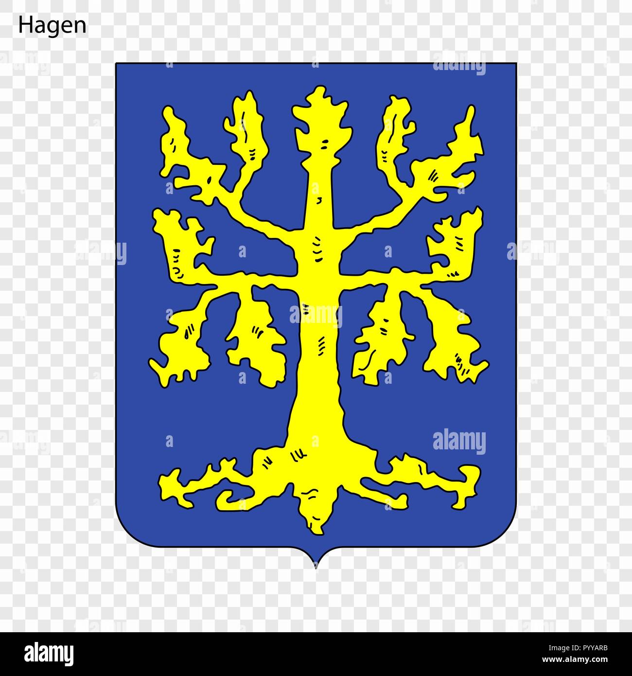 Emblem of Hagen. City of Germany. Vector illustration Stock Vector ...