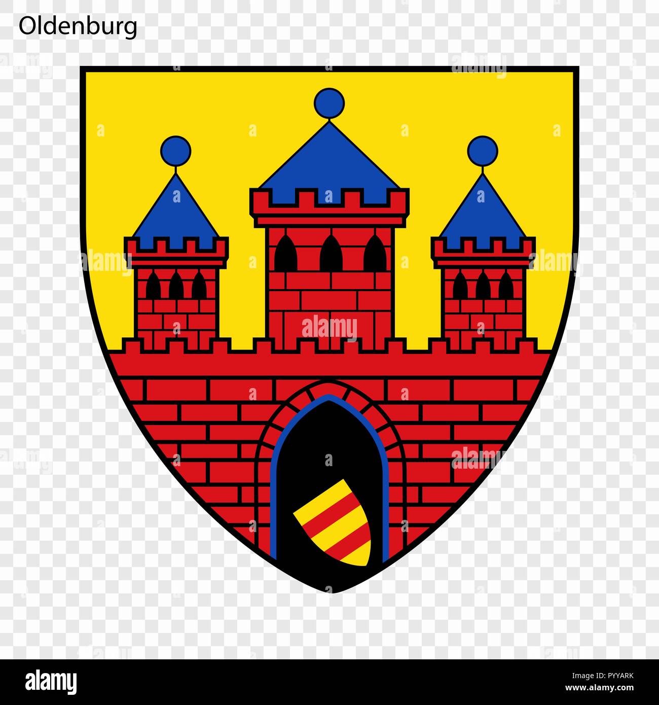 Emblem of Oldenburg. City of Germany. Vector illustration Stock Vector ...
