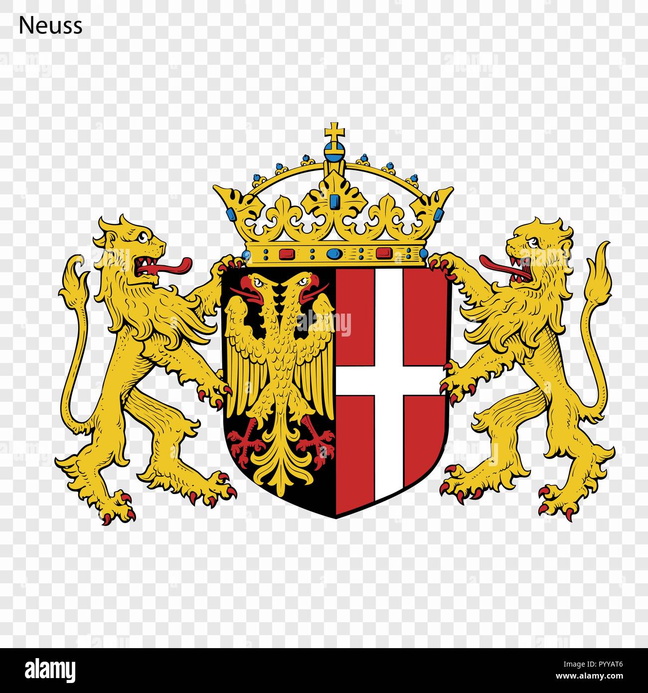 Emblem of Neuss. City of Germany. Vector illustration Stock Vector ...
