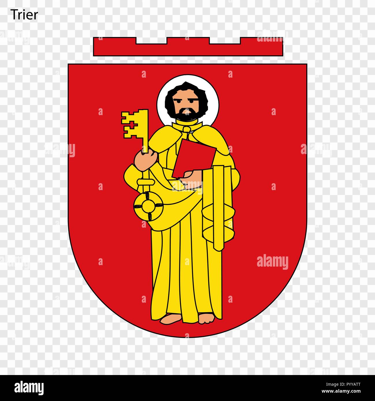 Emblem of Trier. City of Germany. Vector illustration Stock Vector ...