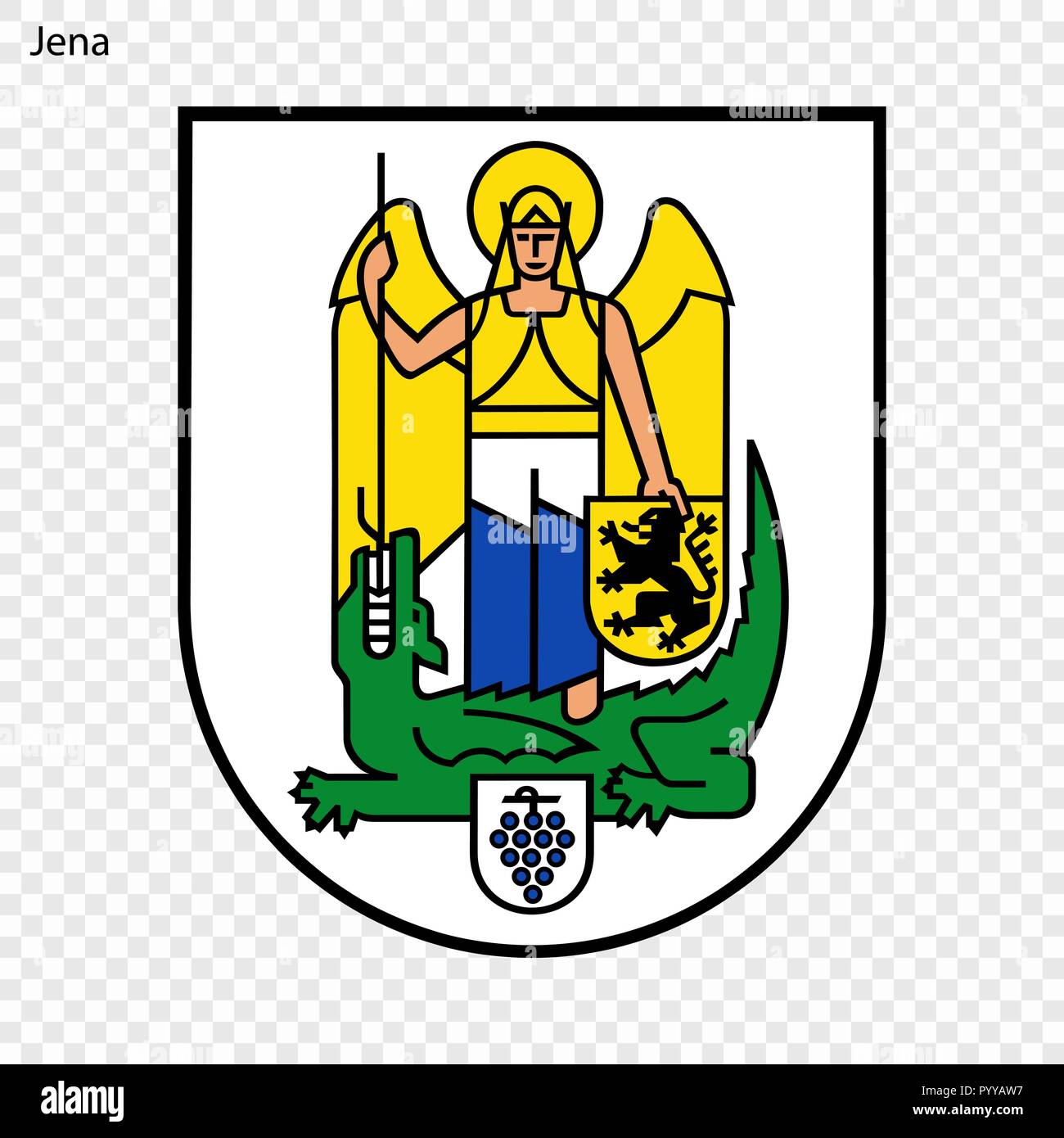 Emblem of Jena. City of Germany. Vector illustration Stock Vector Image ...
