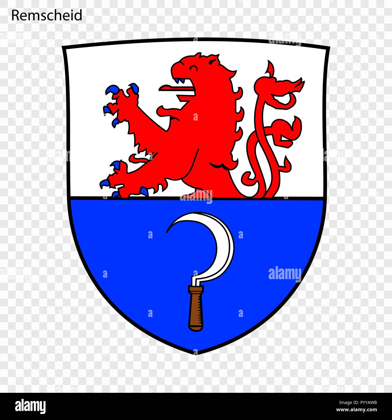 Emblem of Remscheid. City of Germany. Vector illustration Stock Vector ...