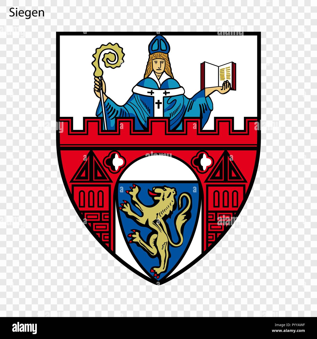 Emblem of Siegen. City of Germany. Vector illustration Stock Vector ...