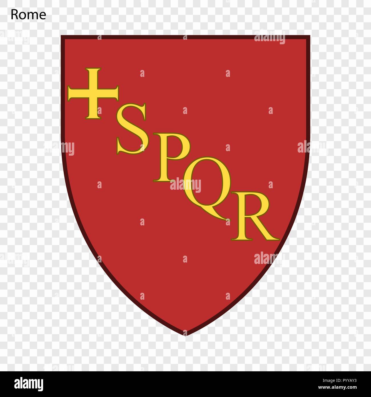 Emblem of Rome. City of Italy. Vector illustration Stock Vector Image ...